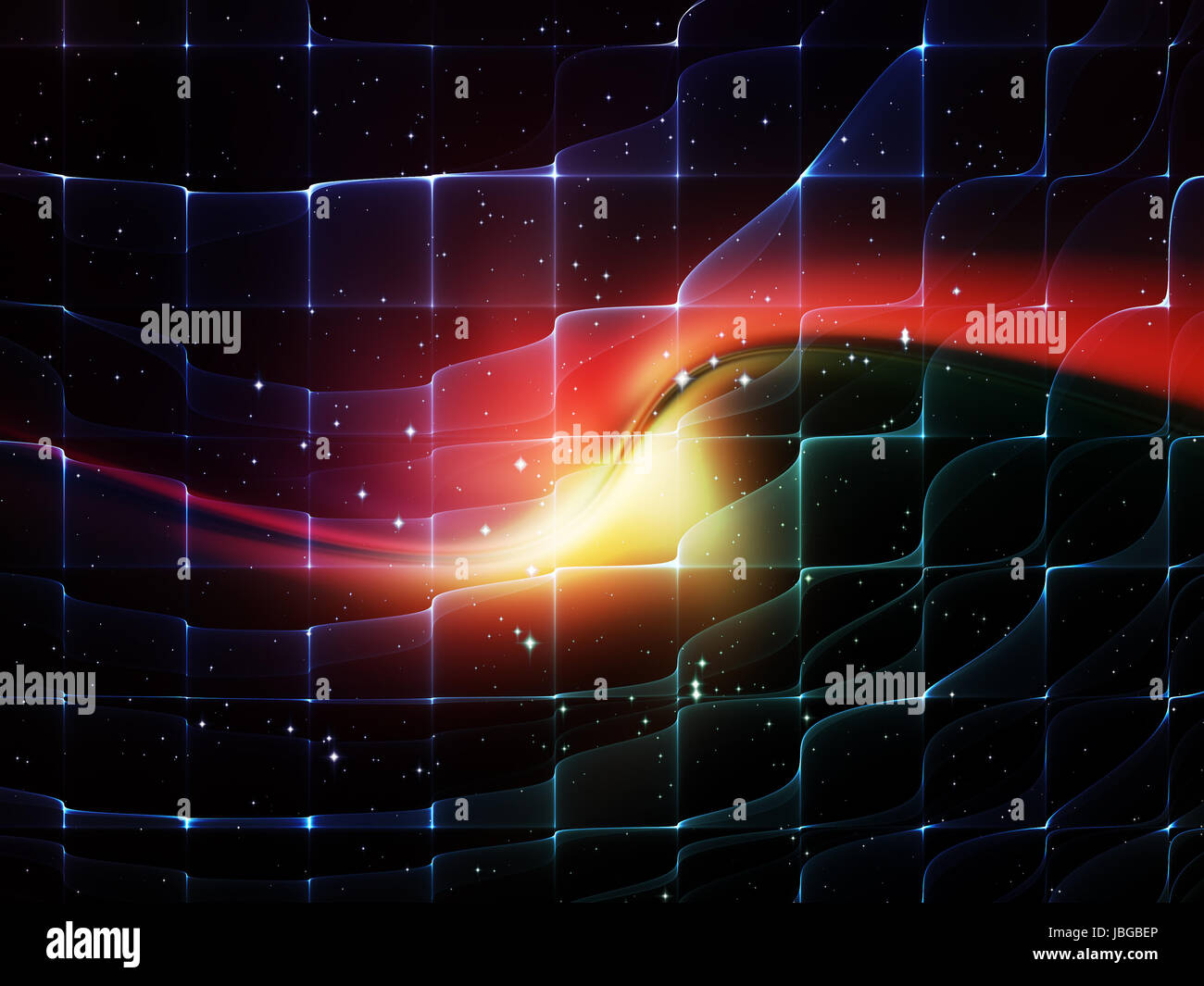 Geometry of Space series. Backdrop composed of conceptual grids, curves ...