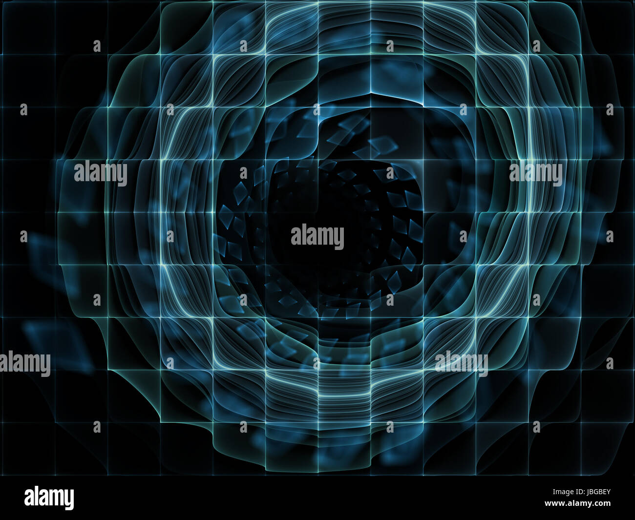Geometry of Space series. Abstract arrangement of conceptual grids ...