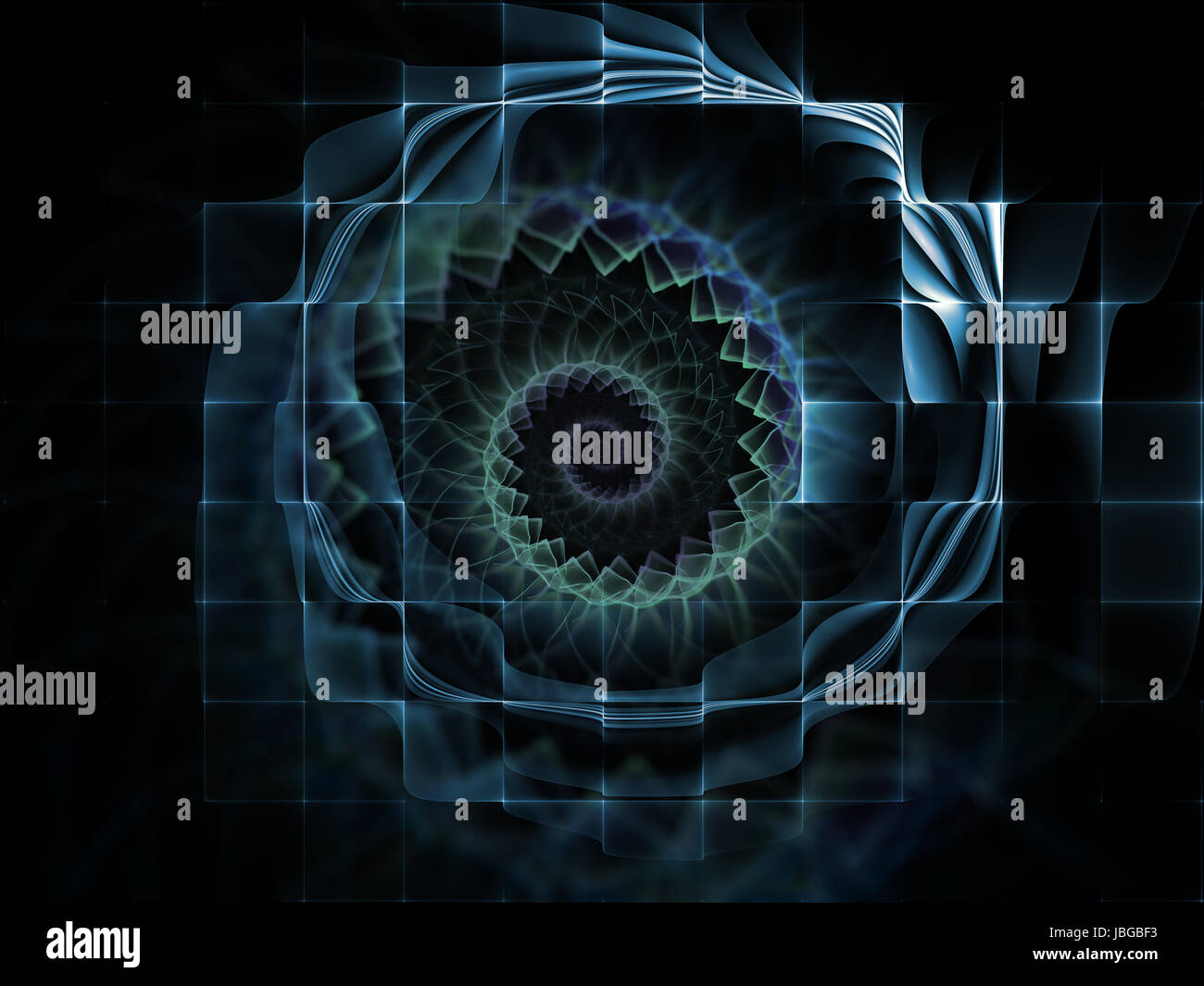 Geometry of Space series. Abstract arrangement of conceptual grids ...