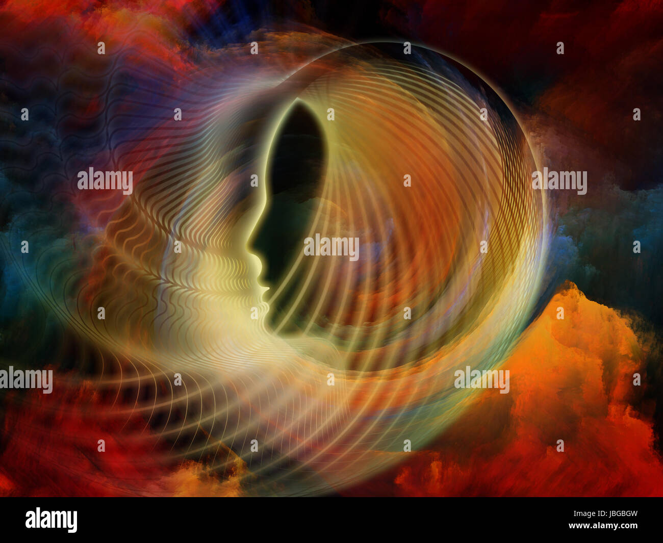 Internal Recurrence series. Composition of human profile and fractal ...