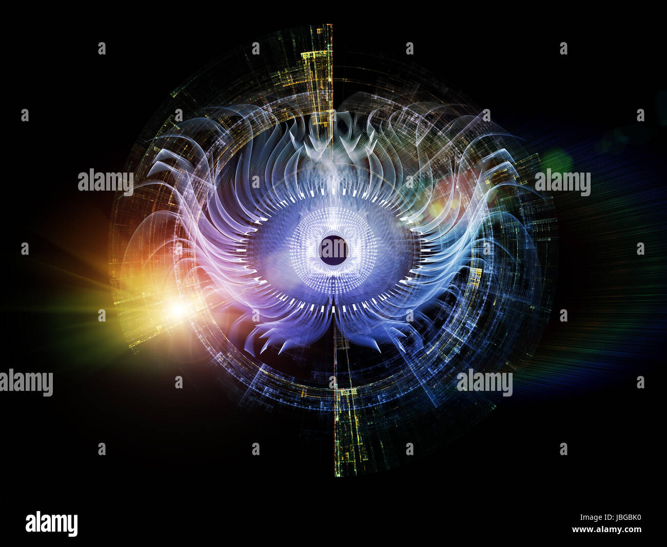 Eye Particle series. Arrangement of eye shape and fractal elements on ...