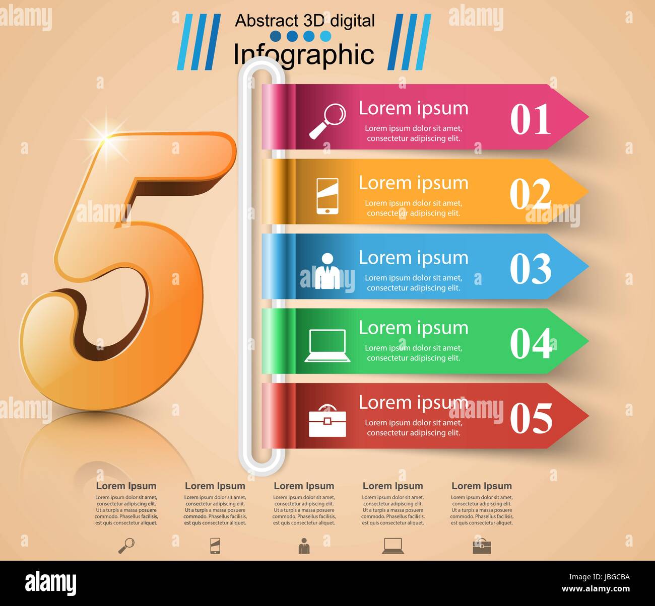 Business infographic. Number icon Stock Vector Image & Art - Alamy