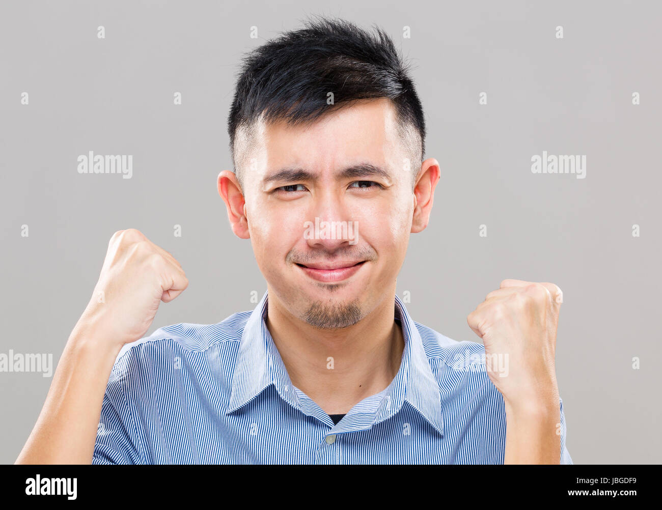 Excited cheerful man Stock Photo - Alamy