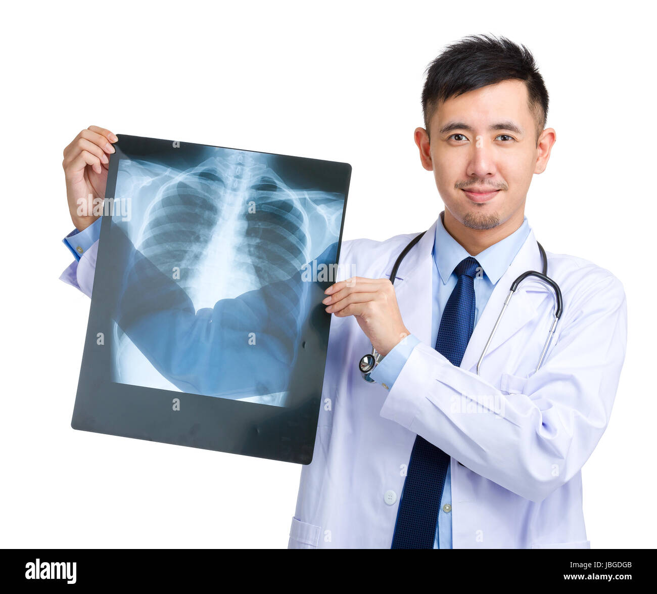 Doctor holding X-ray Stock Photo - Alamy