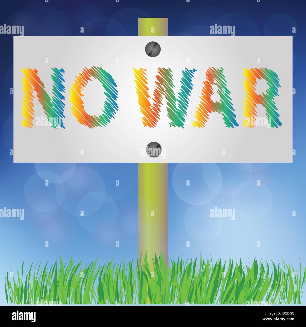colorful illustration with no war sign for your design Stock Photo - Alamy