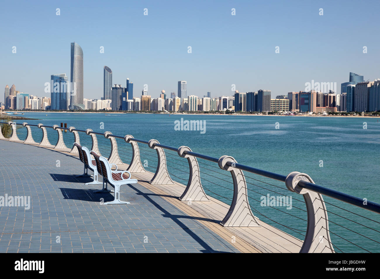 Corniche in Abu Dhabi, United Arab Emirates Stock Photo - Alamy
