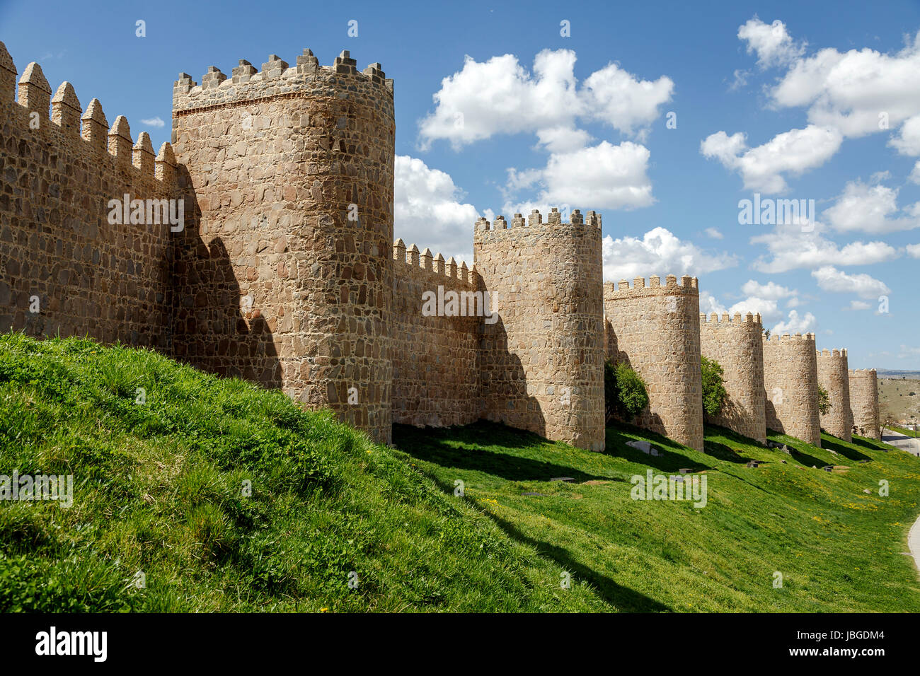 Scenic medieval city walls of Avila, Spain, UNESCO list Stock Photo - Alamy