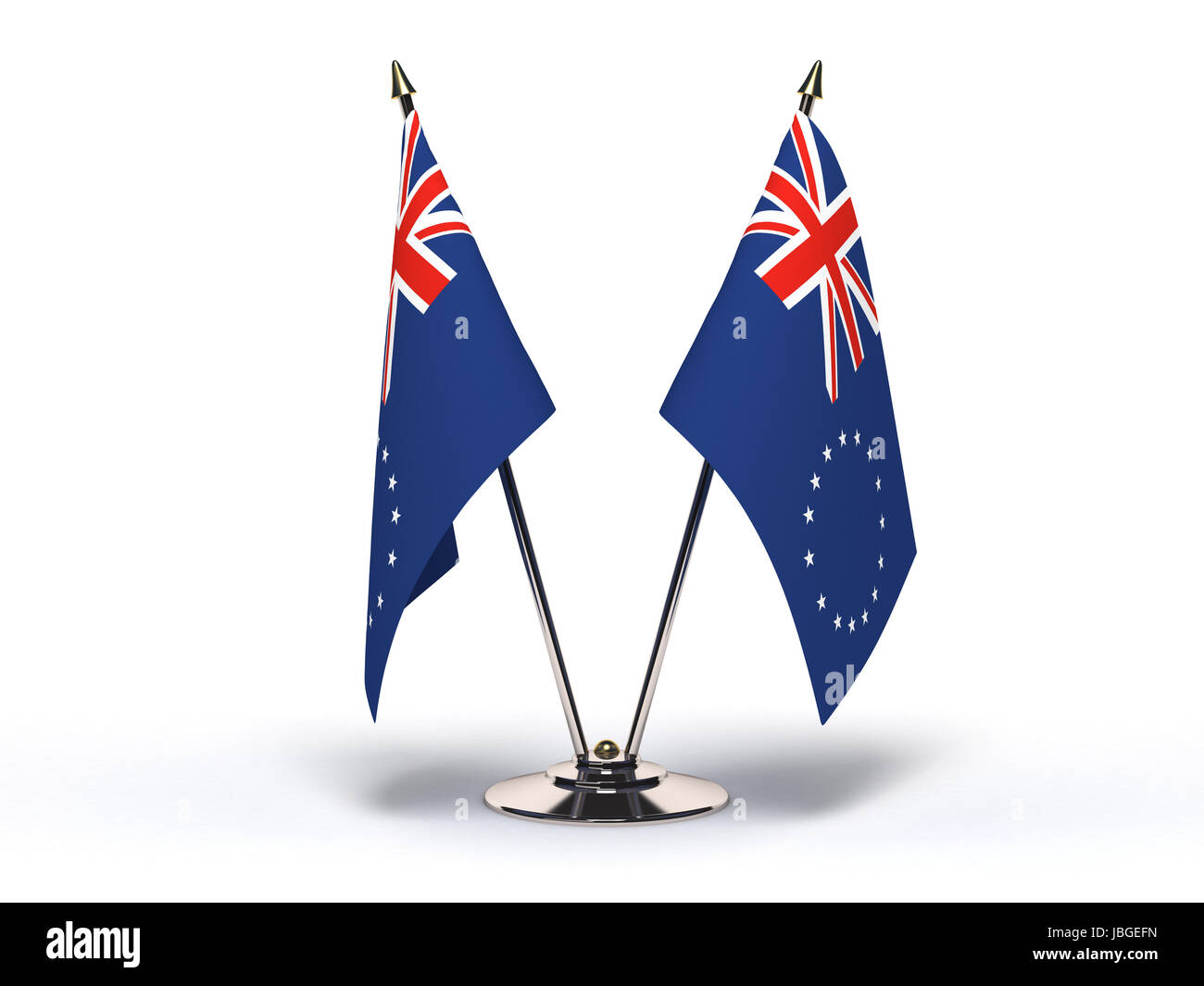 Miniature Flag of Cook Islands (Isolated with clipping path Stock Photo ...
