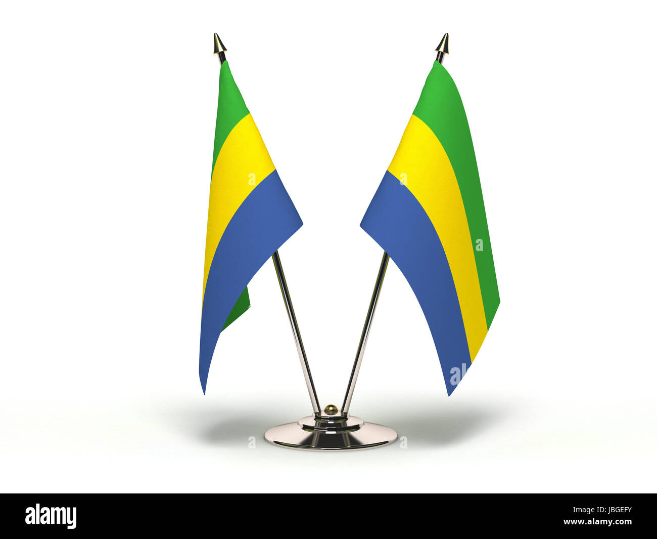 Miniature Flag of Gabon (Isolated with clipping path Stock Photo - Alamy