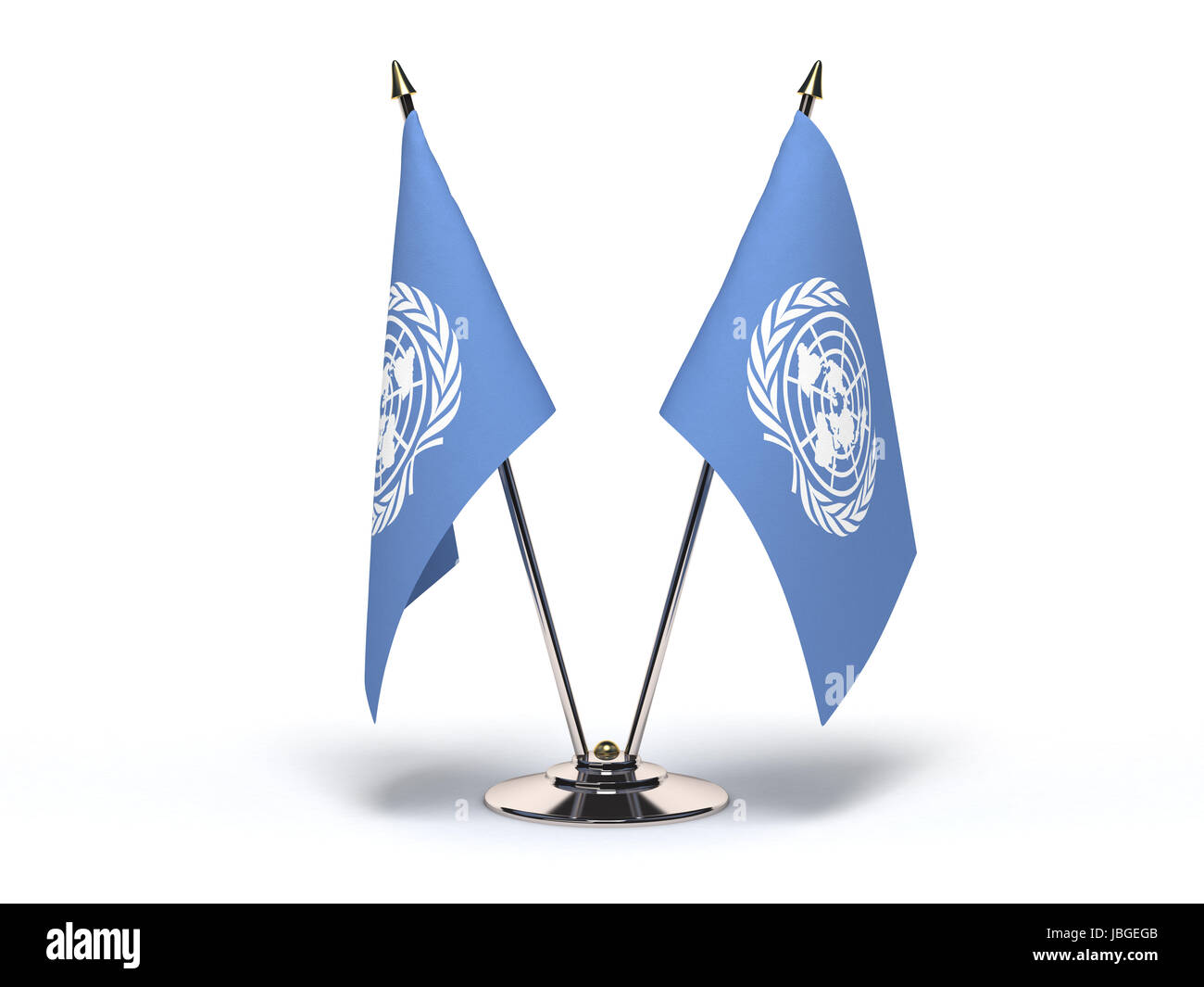 Miniature Flag of UN (Isolated with clipping path Stock Photo - Alamy