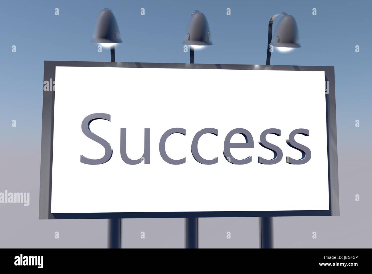 Big billboard with text "Success", 3d render Stock Photo - Alamy