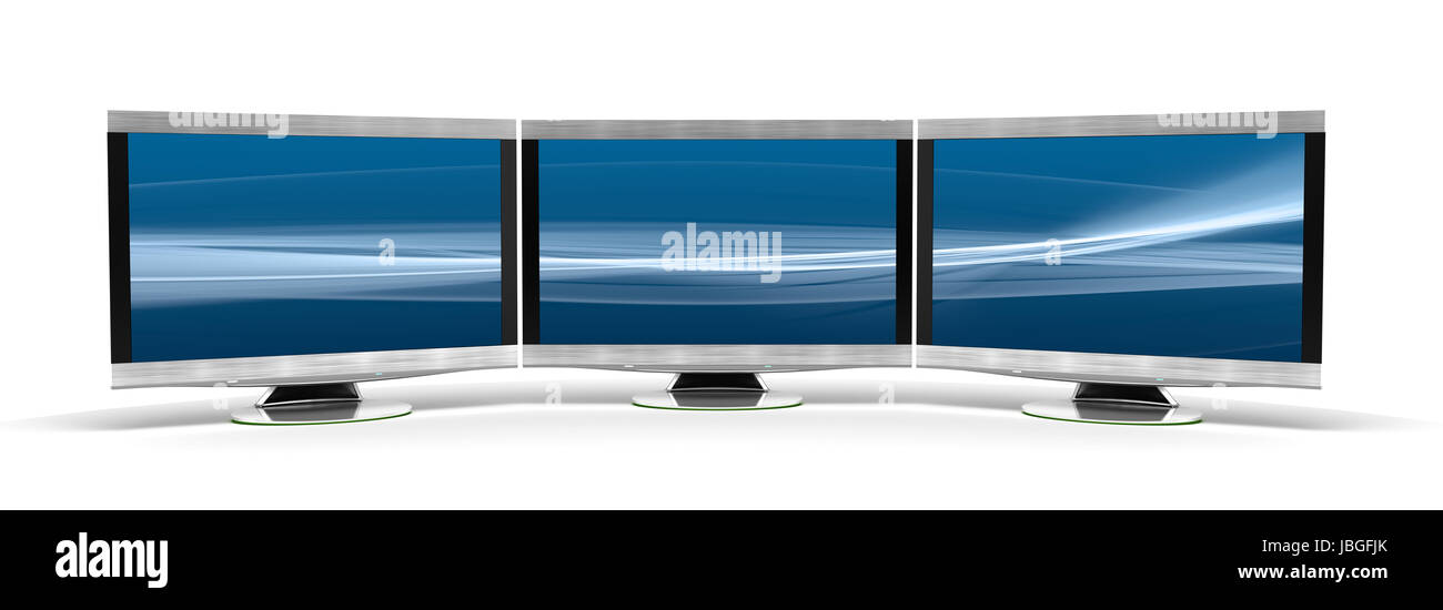 Three HD Display Stock Photo - Alamy
