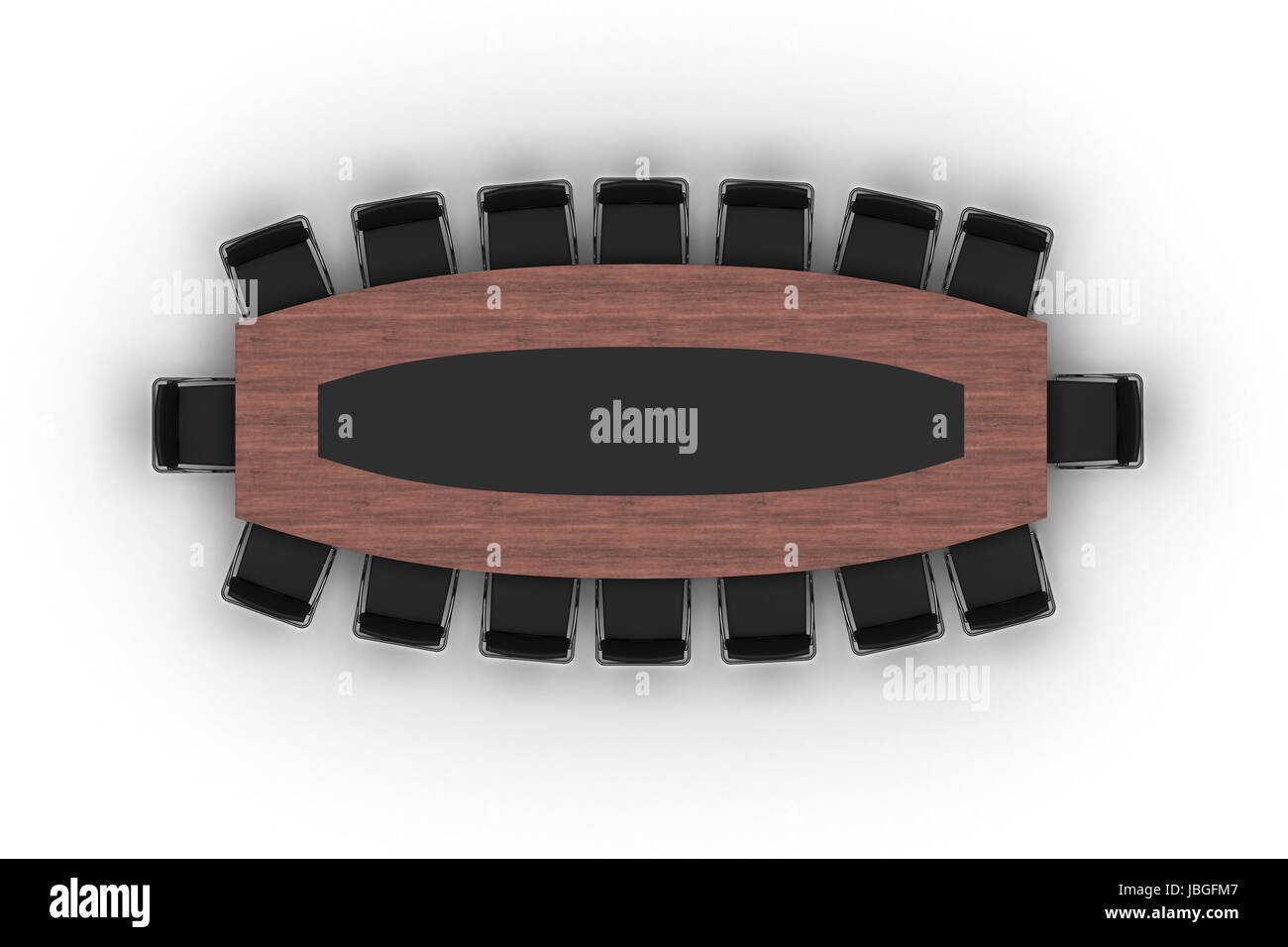 Oval conference table Cut Out Stock Images & Pictures - Alamy