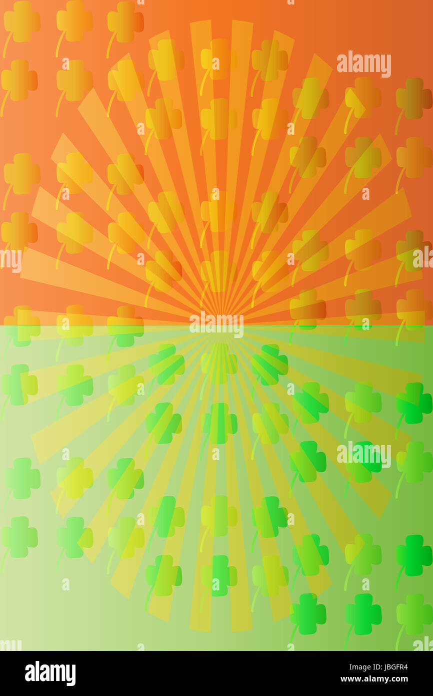 Vector illustration contains transparency. Card design with clover and ...