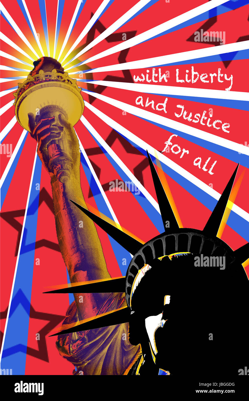 American patriotic poster featuring the Statue of Liberty and a quote ...