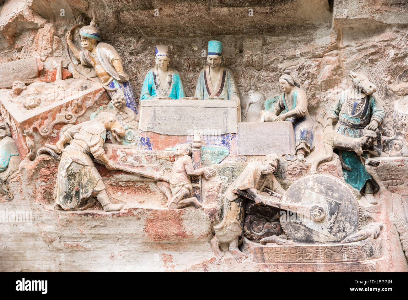 Ancient Hillside Stone Carving of Shakyamuni Buddha Repaying His ...