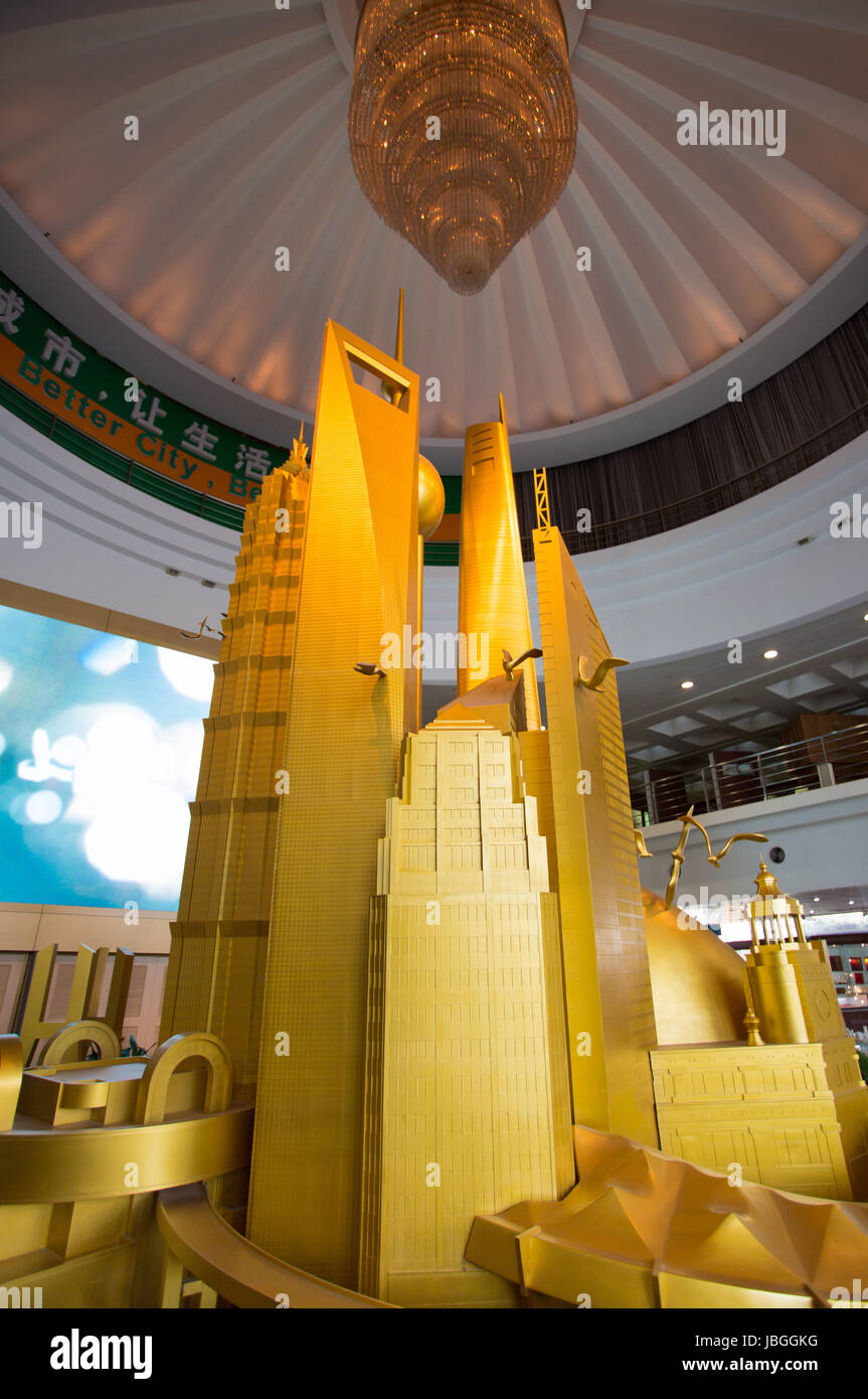 Enormous scale model of the future Shanghai at the Shanghai Urban ...
