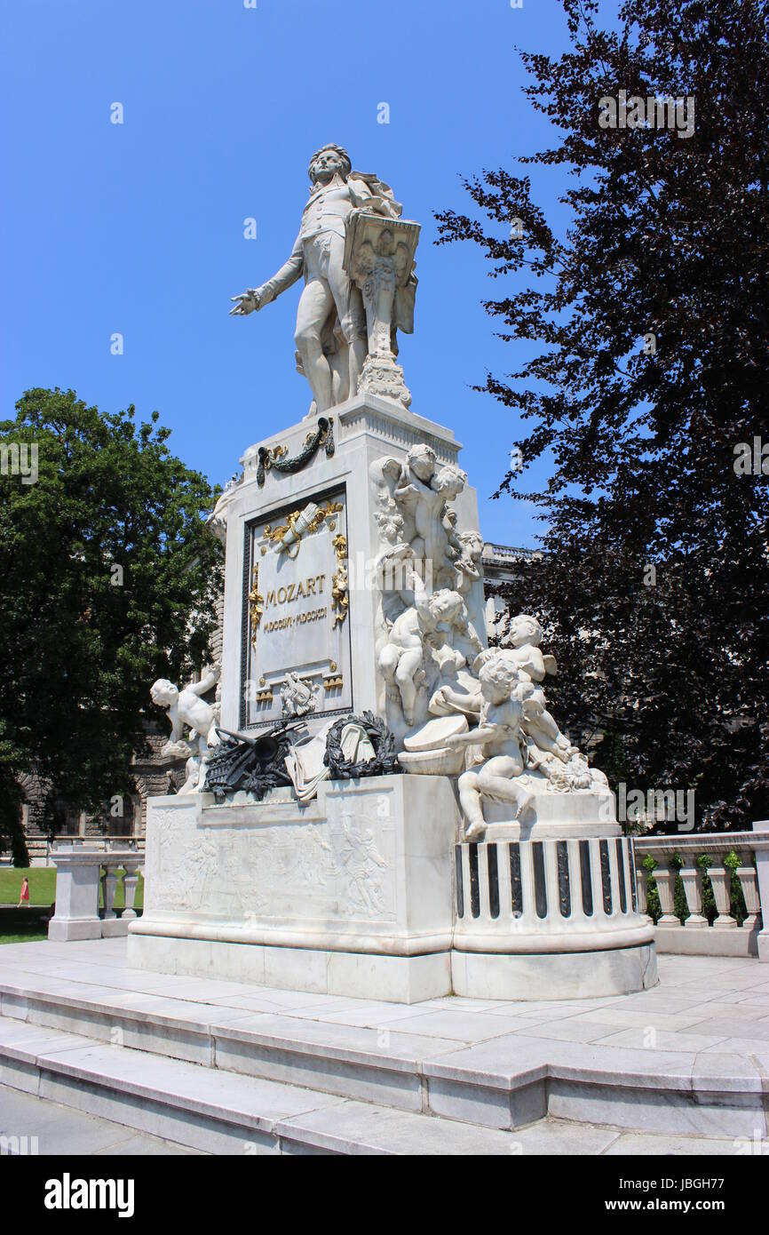 mozart memorial in vienna Stock Photo - Alamy