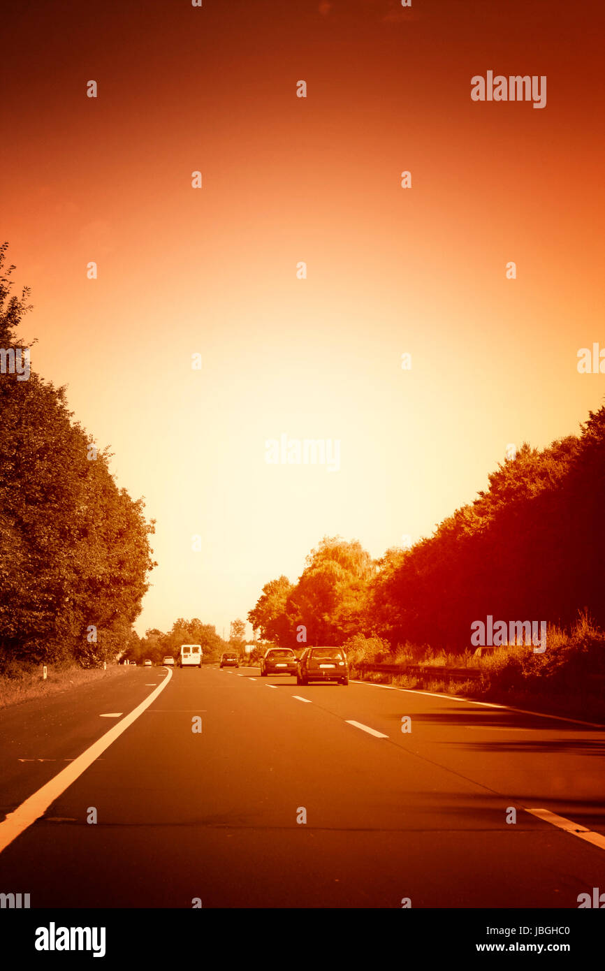 Car running on the highway Stock Photo - Alamy