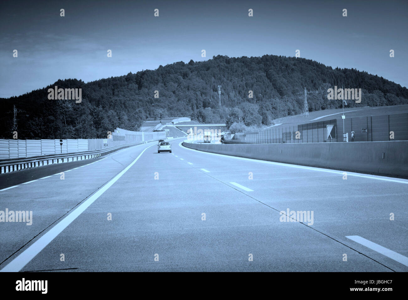 Car running on the highway Stock Photo - Alamy
