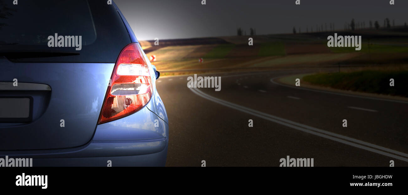 Car runing on the highway Stock Photo - Alamy