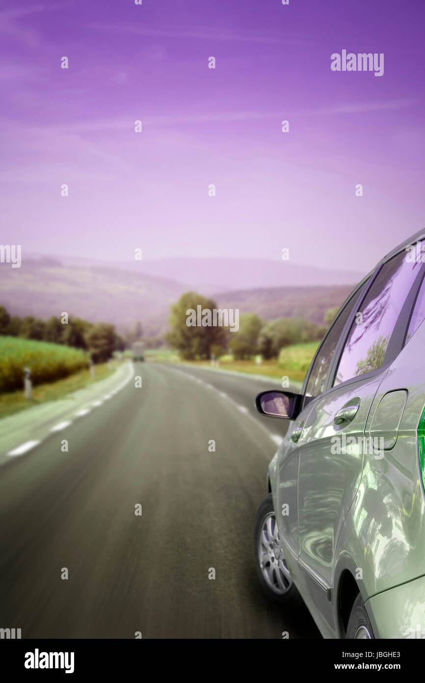 Car runing on the highway Stock Photo - Alamy