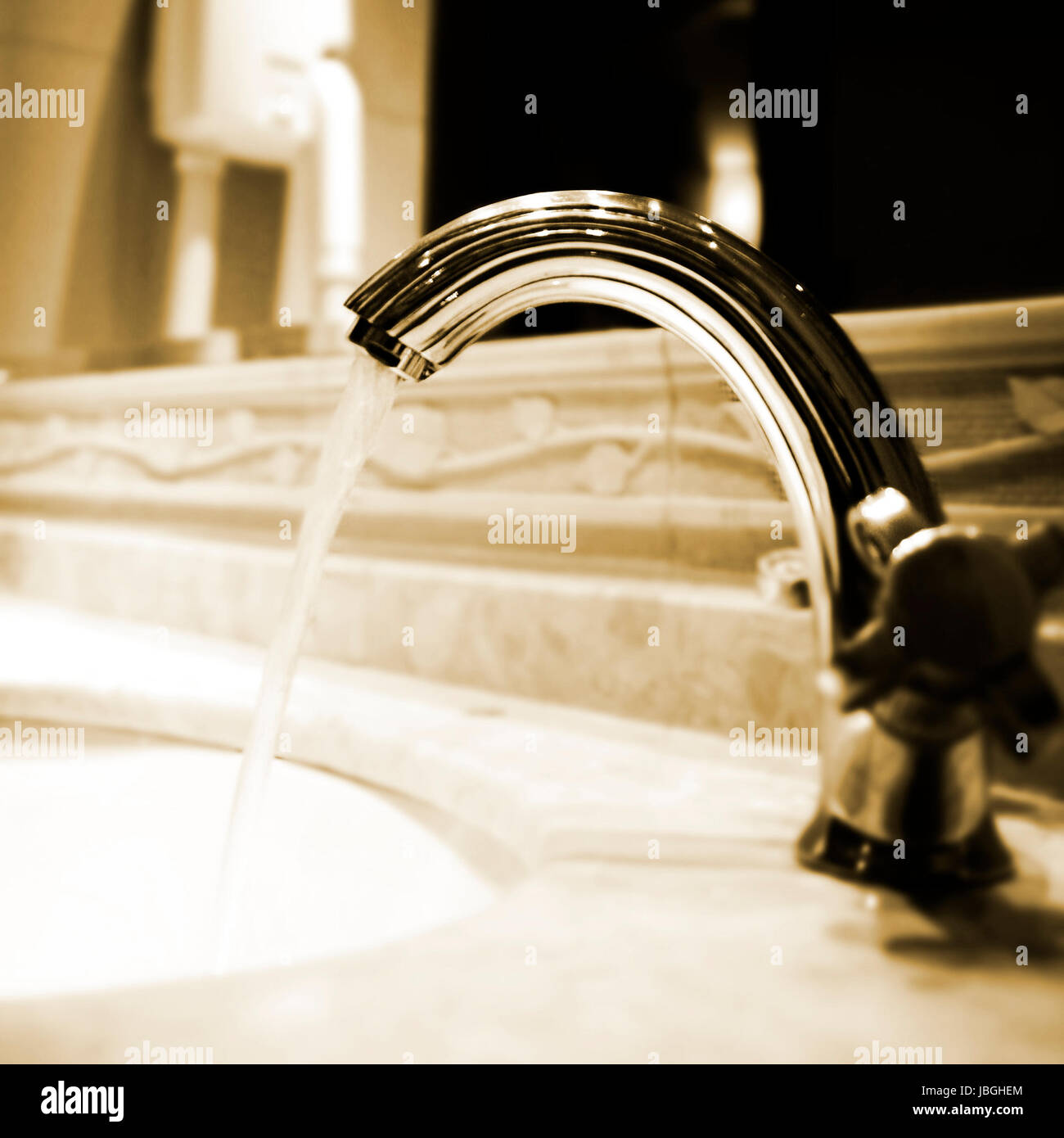 Close-up of a granit sink Stock Photo - Alamy