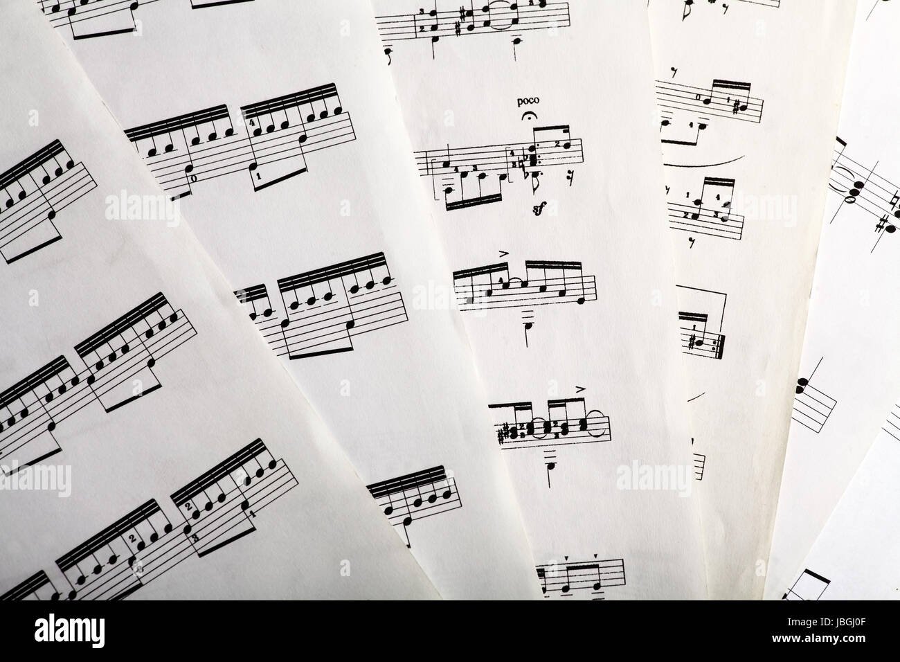 Detail of some musical notes on a music sheet Stock Photo - Alamy