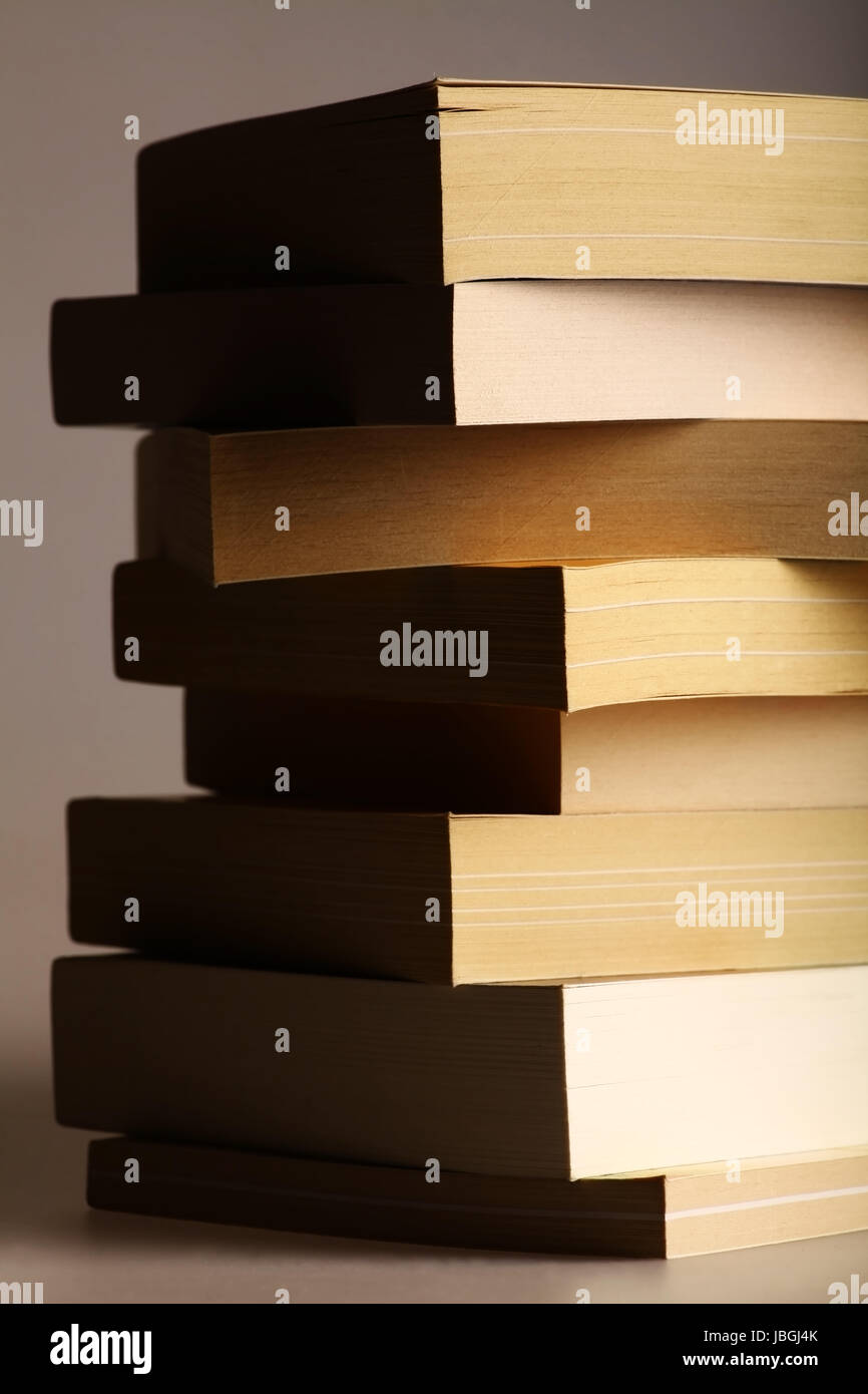 Color shot of a pile of used books Stock Photo - Alamy