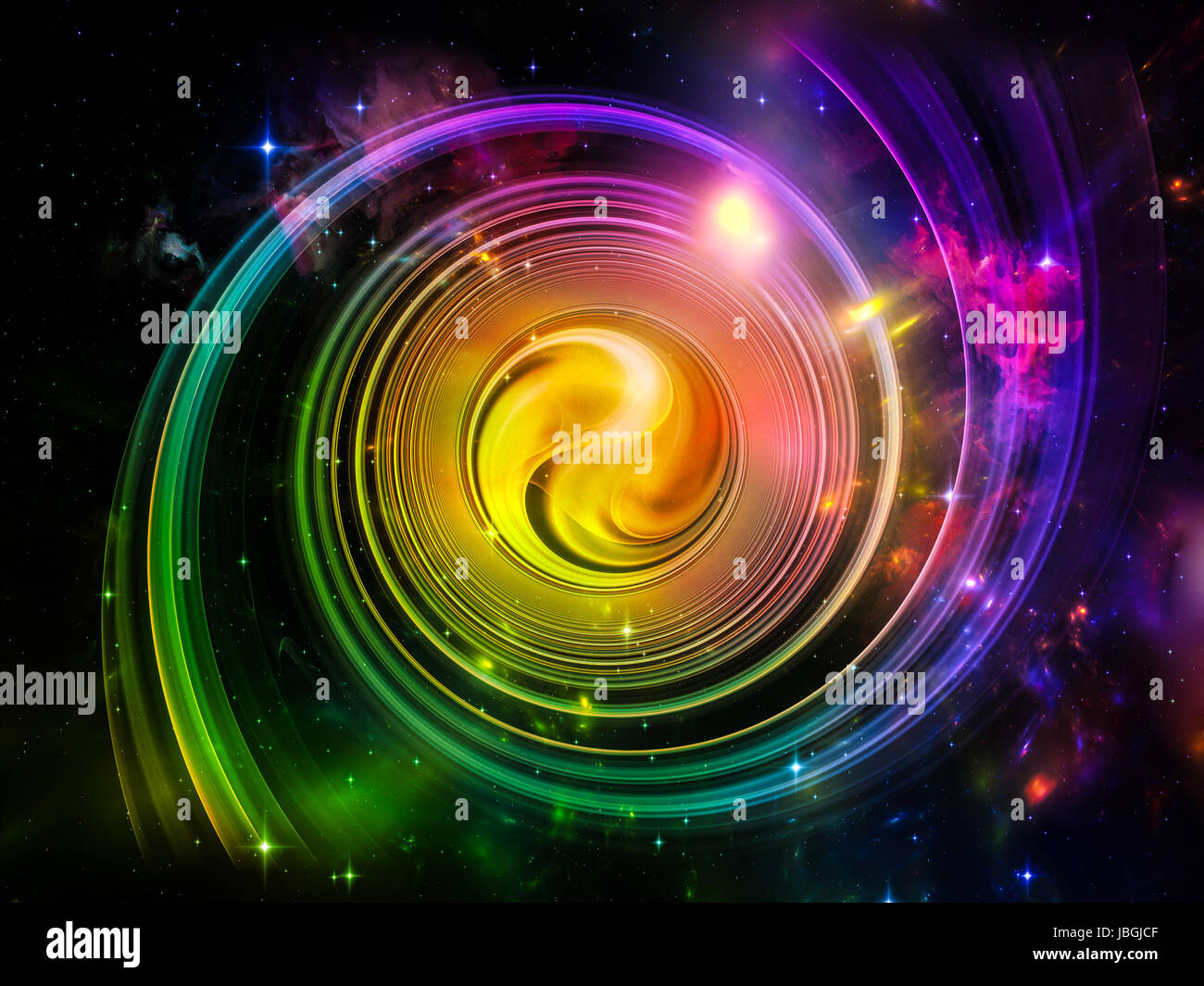 Space Vortex series. Background design of translucent vortex, fractal ...