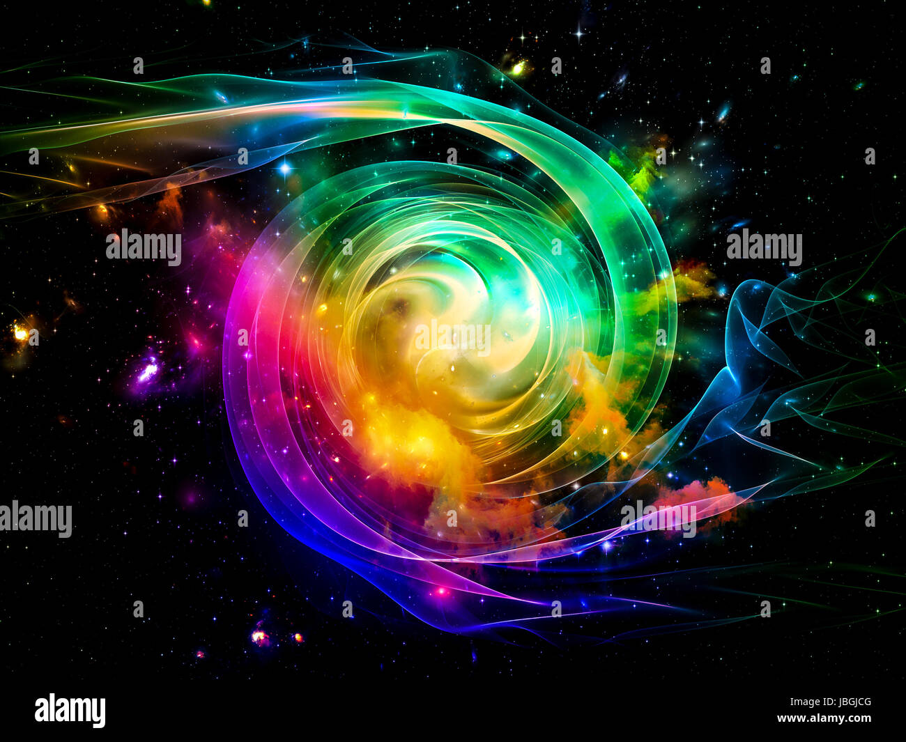 Space Vortex series. Design composed of translucent vortex, fractal ...