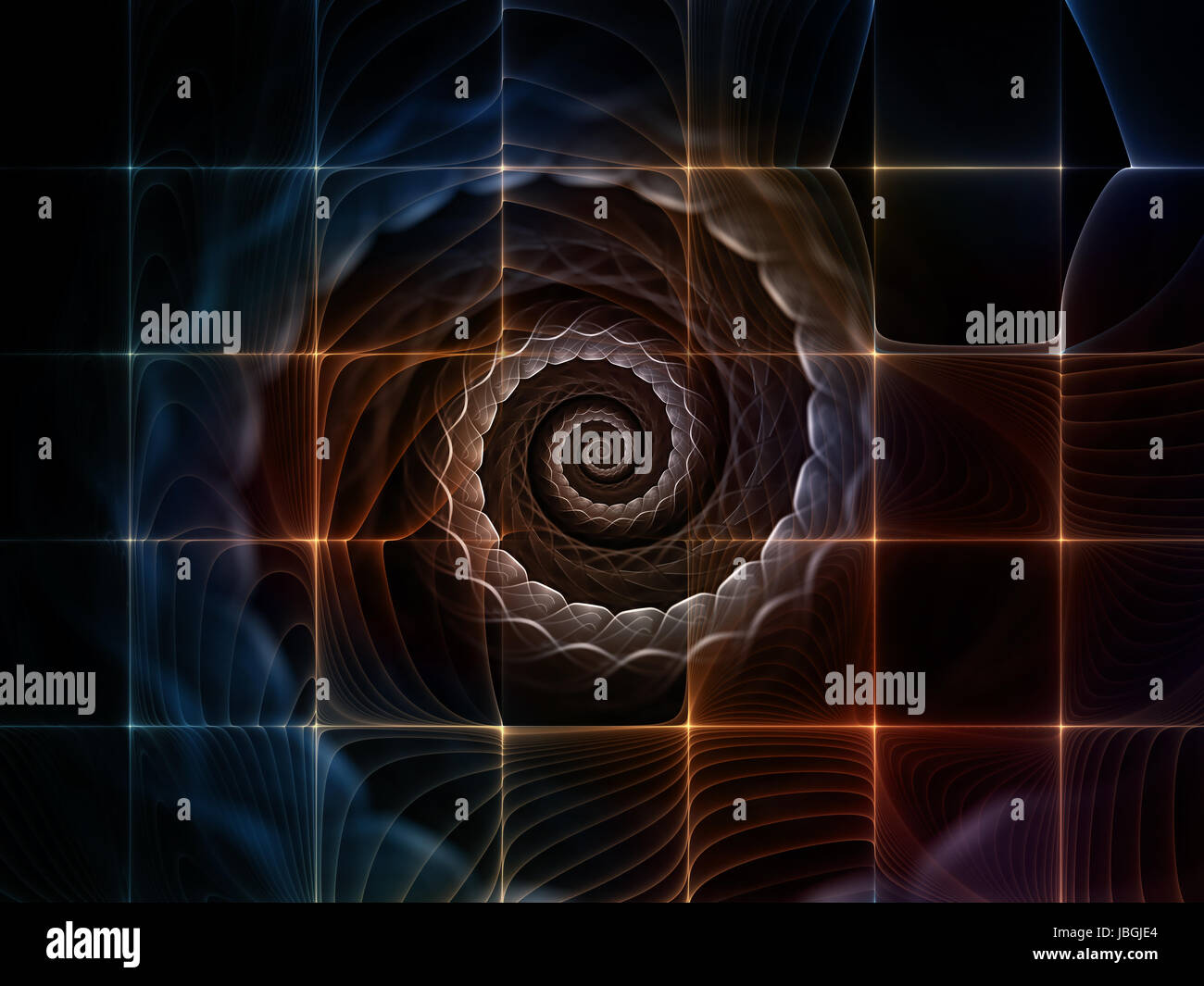 Geometry of Space series. Composition of conceptual grids, curves and ...