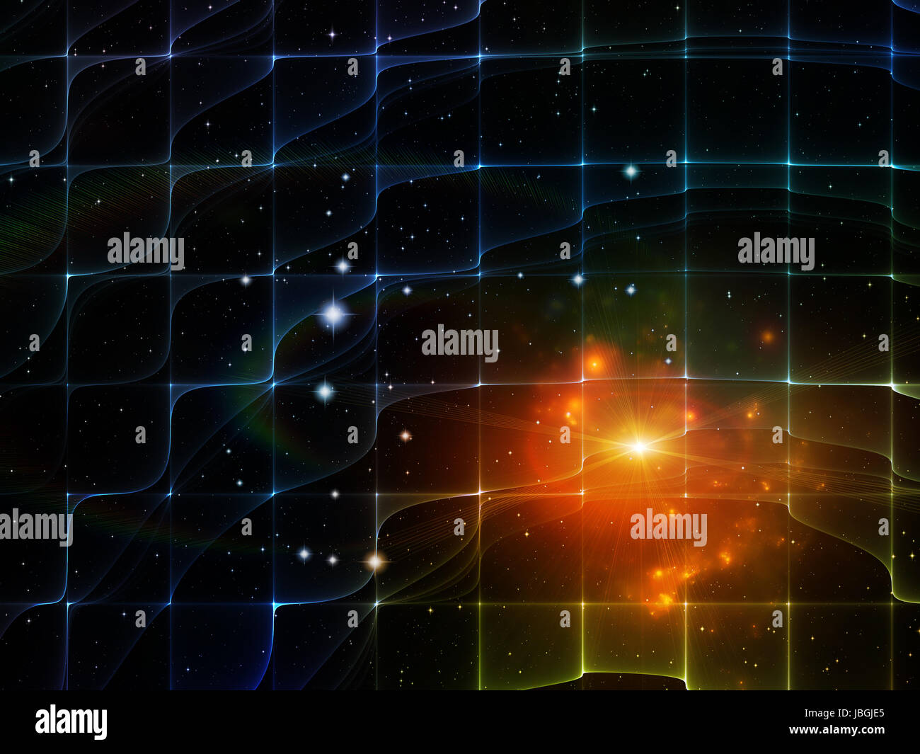 Geometry of Space series. Abstract design made of conceptual grids ...