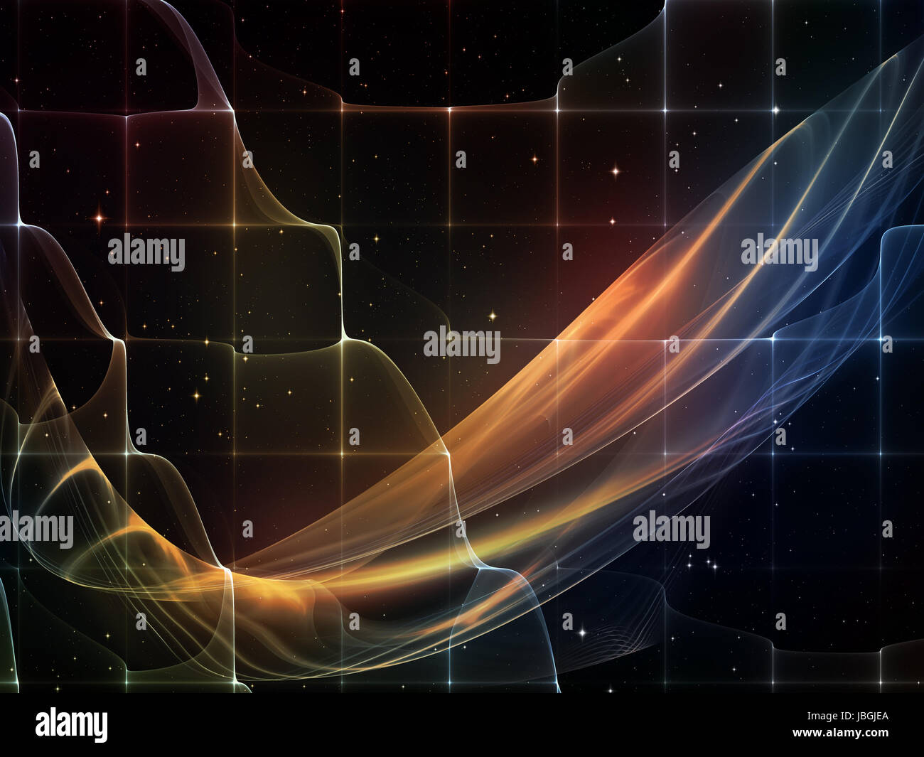 Geometry of Space series. Abstract design made of conceptual grids ...