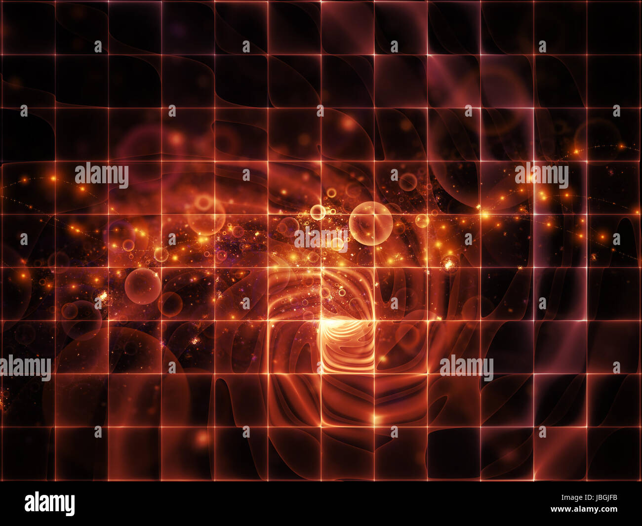 Geometry of Space series. Backdrop composed of conceptual grids, curves ...