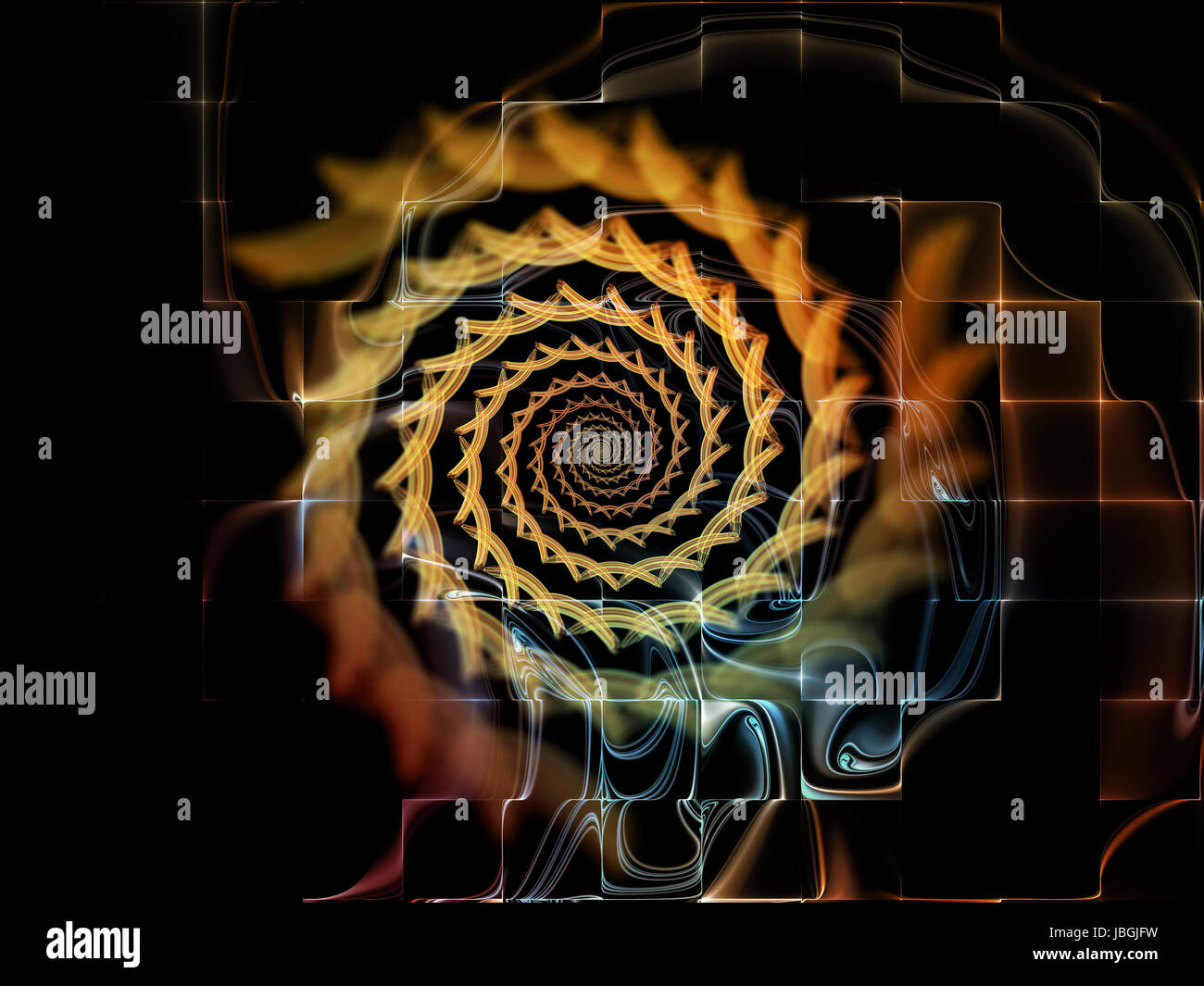 Geometry of Space series. Abstract arrangement of conceptual grids ...