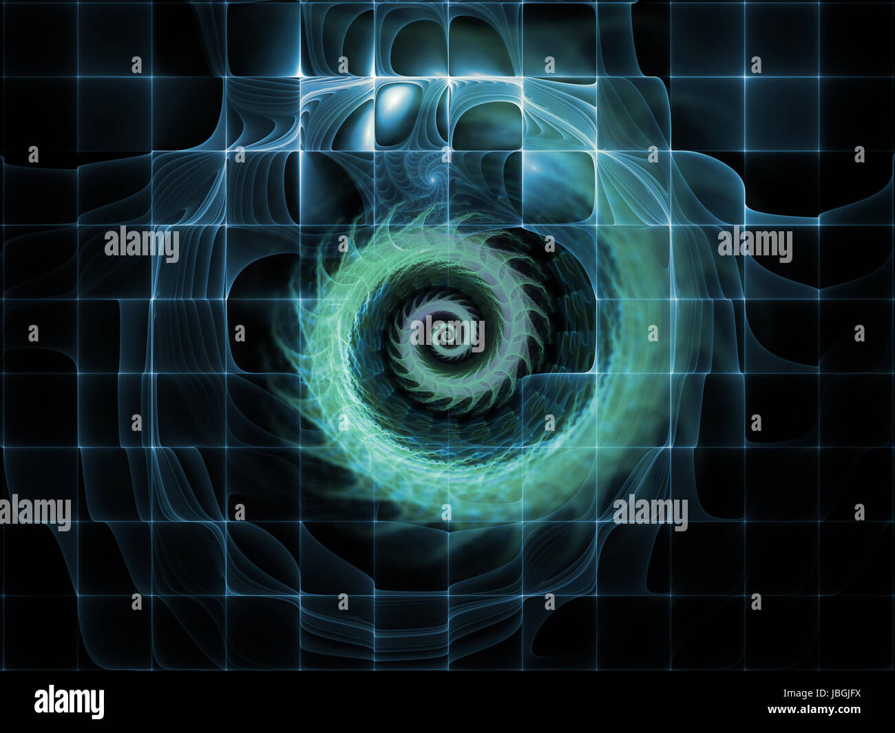 Geometry of Space series. Abstract arrangement of conceptual grids ...