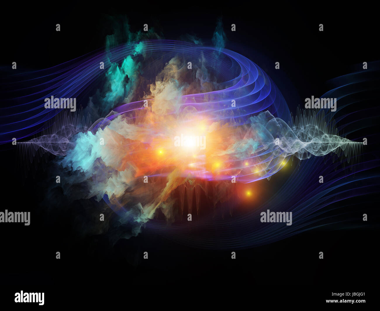 Space Vortex series. Composition of translucent vortex, fractal ...