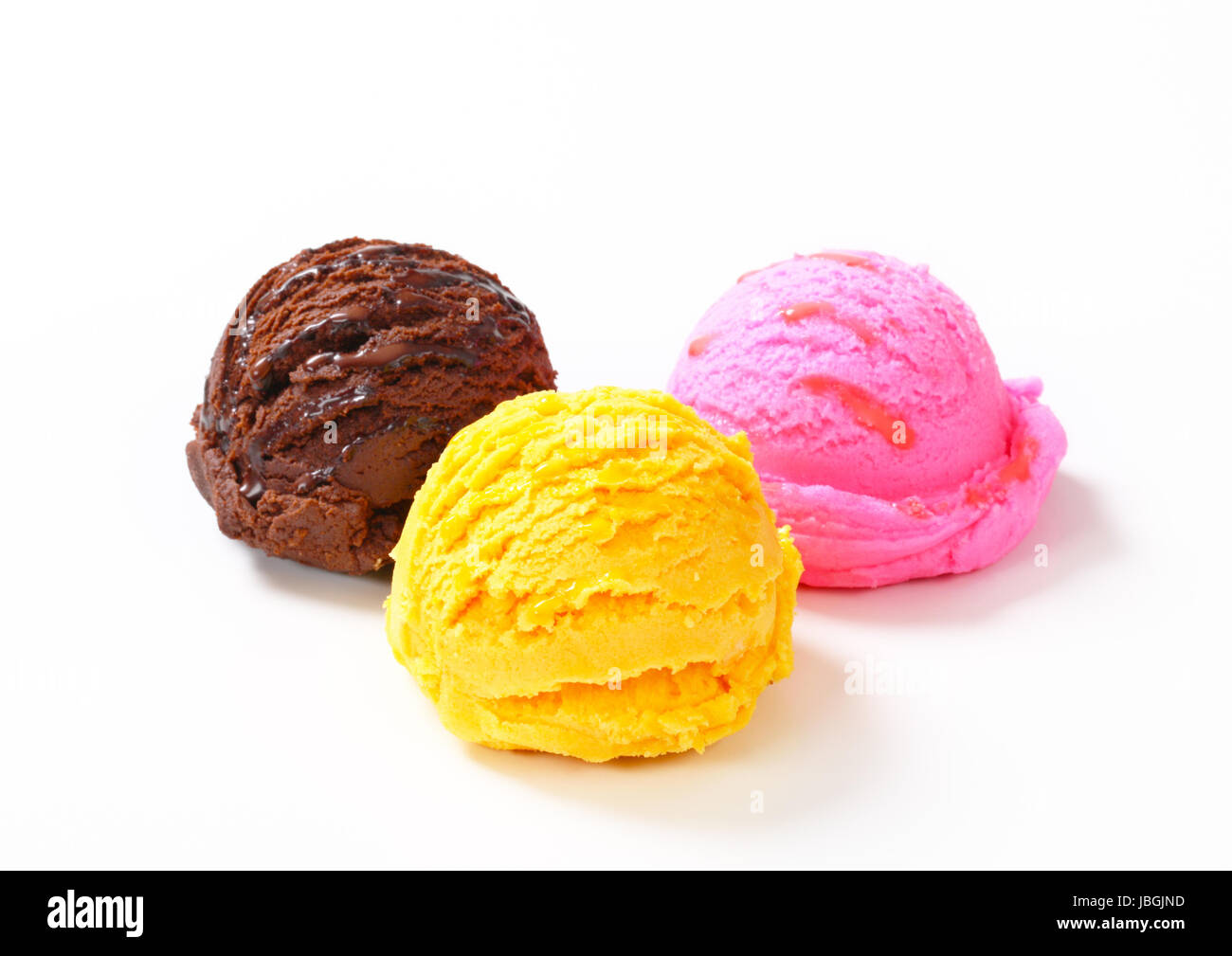 Three orange ice cream Cut Out Stock Images & Pictures - Alamy