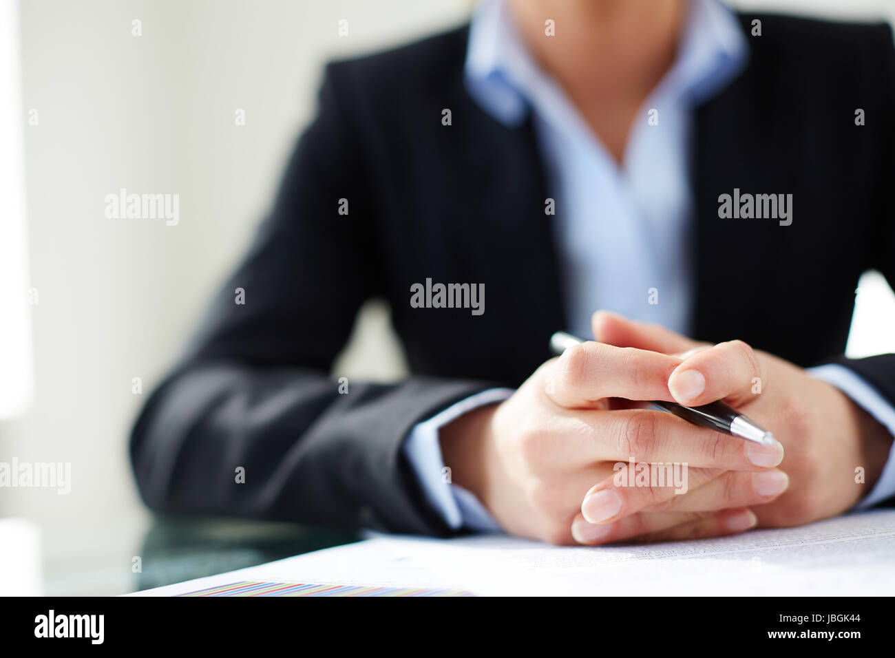 Image of female hands holding pen Stock Photo - Alamy