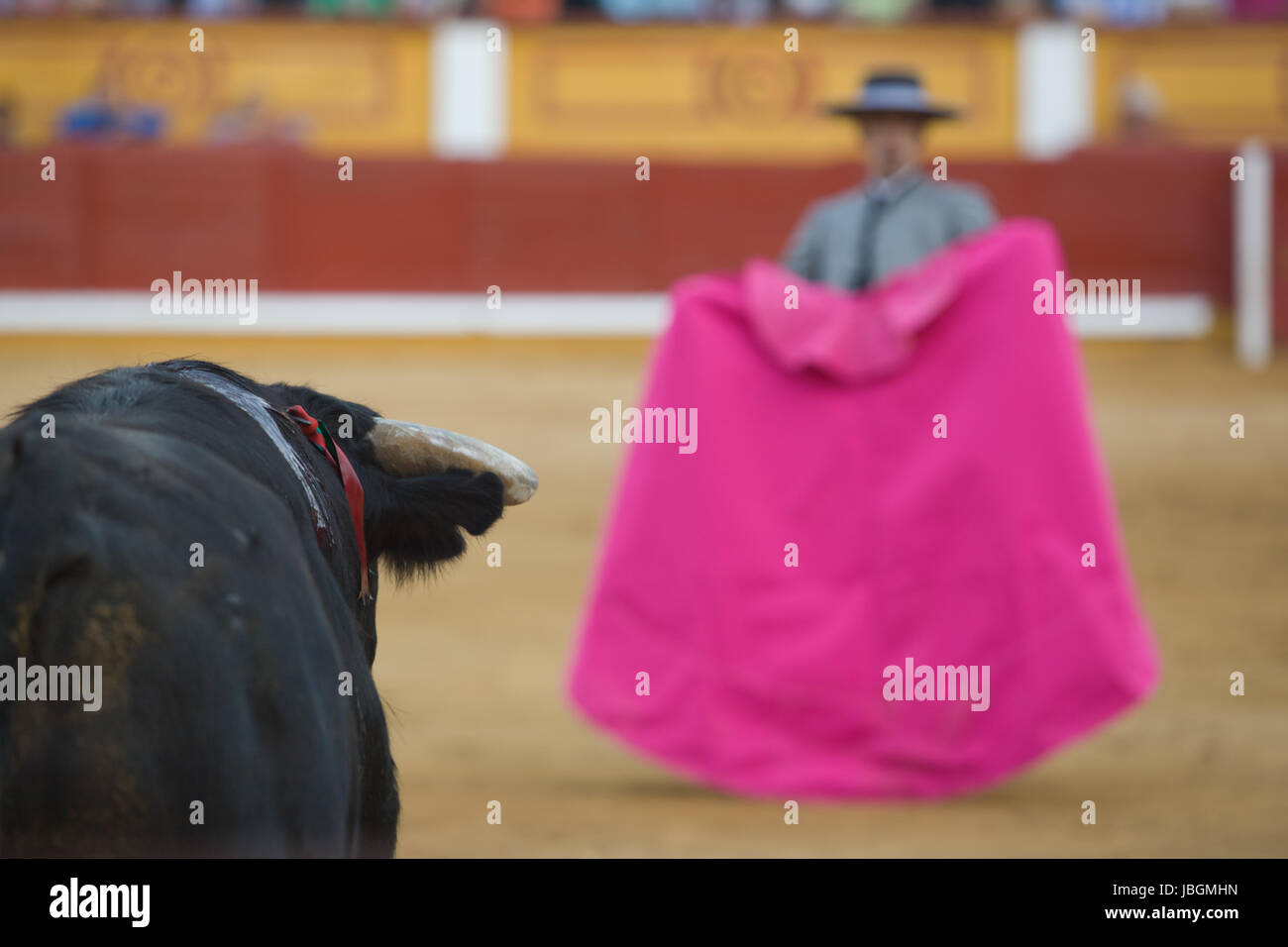 Capote bullfighter during bullfight in hi-res stock photography and ...