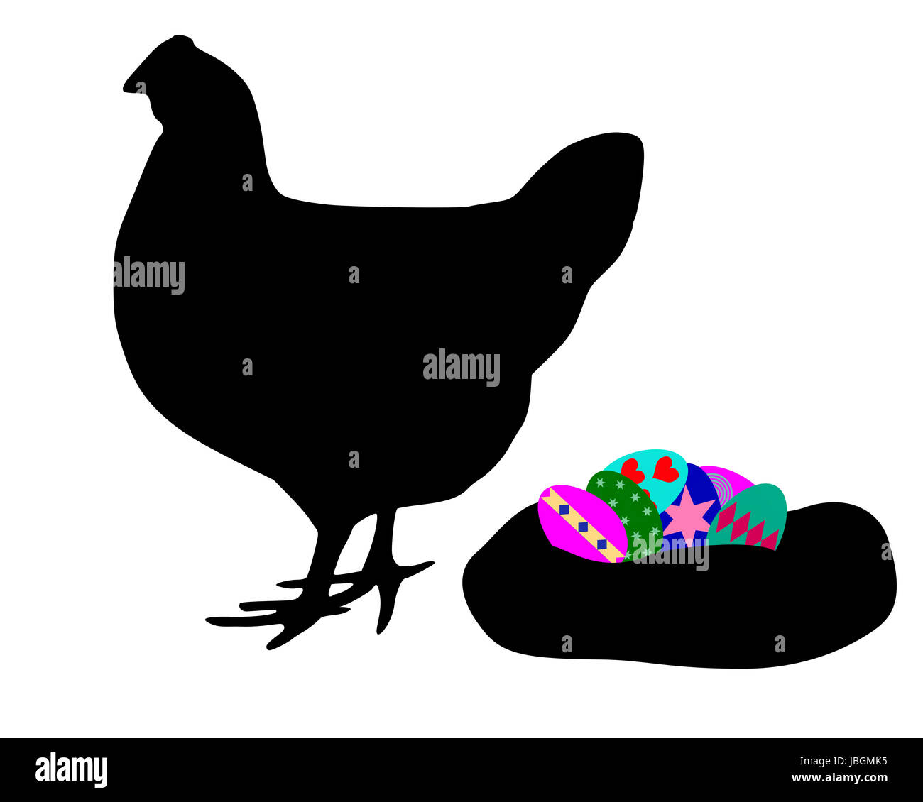 Huhn illustration Cut Out Stock Images & Pictures - Alamy
