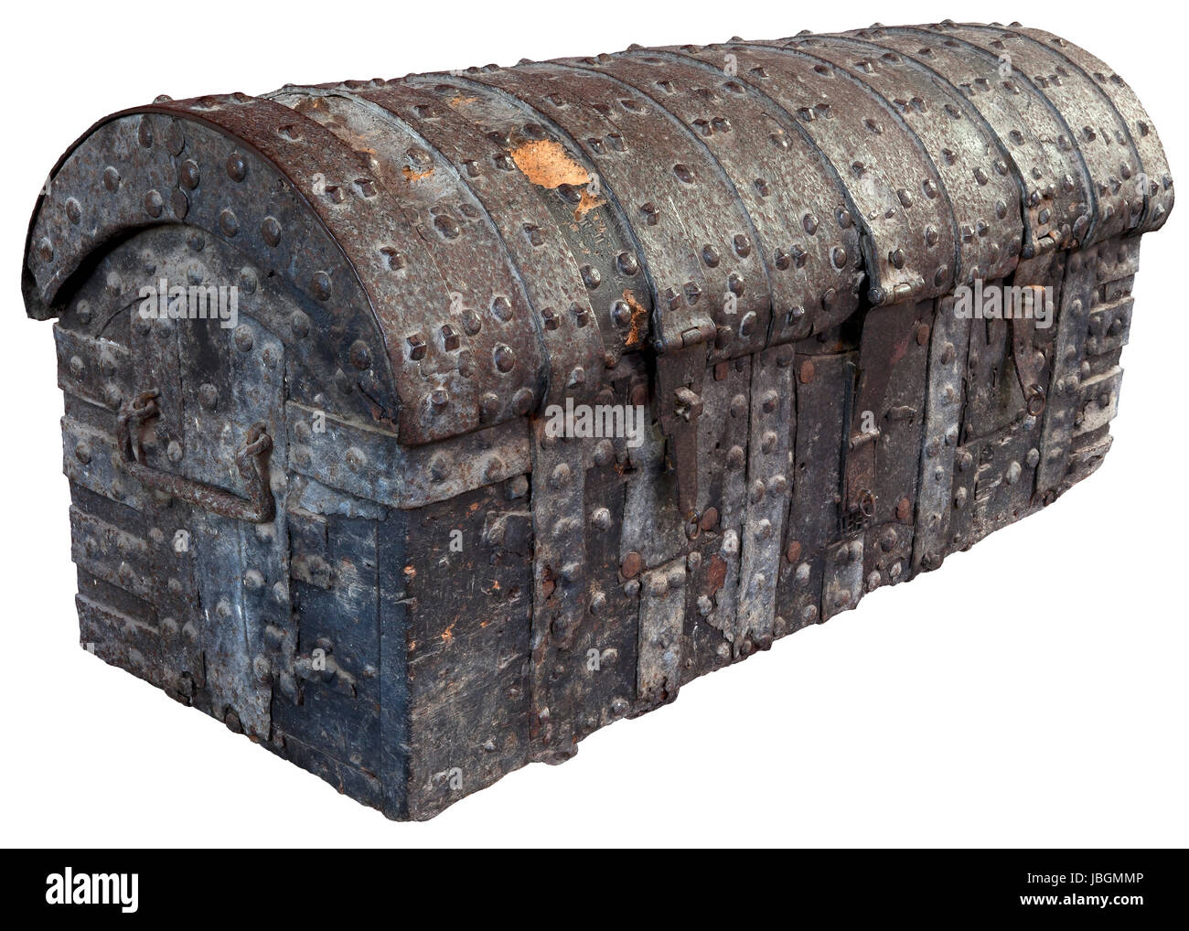 Old wooden and metal-studded chest, England Stock Photo - Alamy