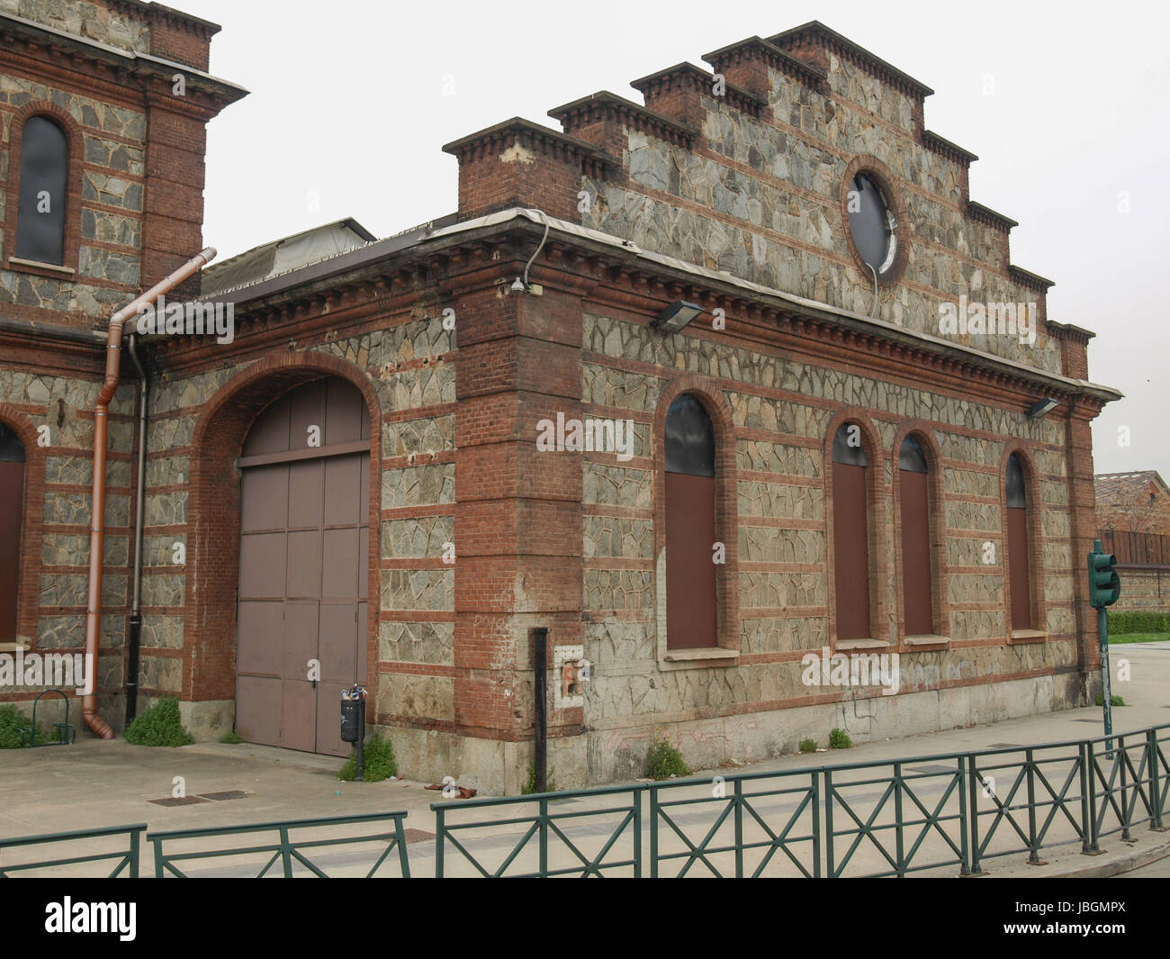 Ruins of abandoned factory architecture in Turin (Torino) Italy Stock ...