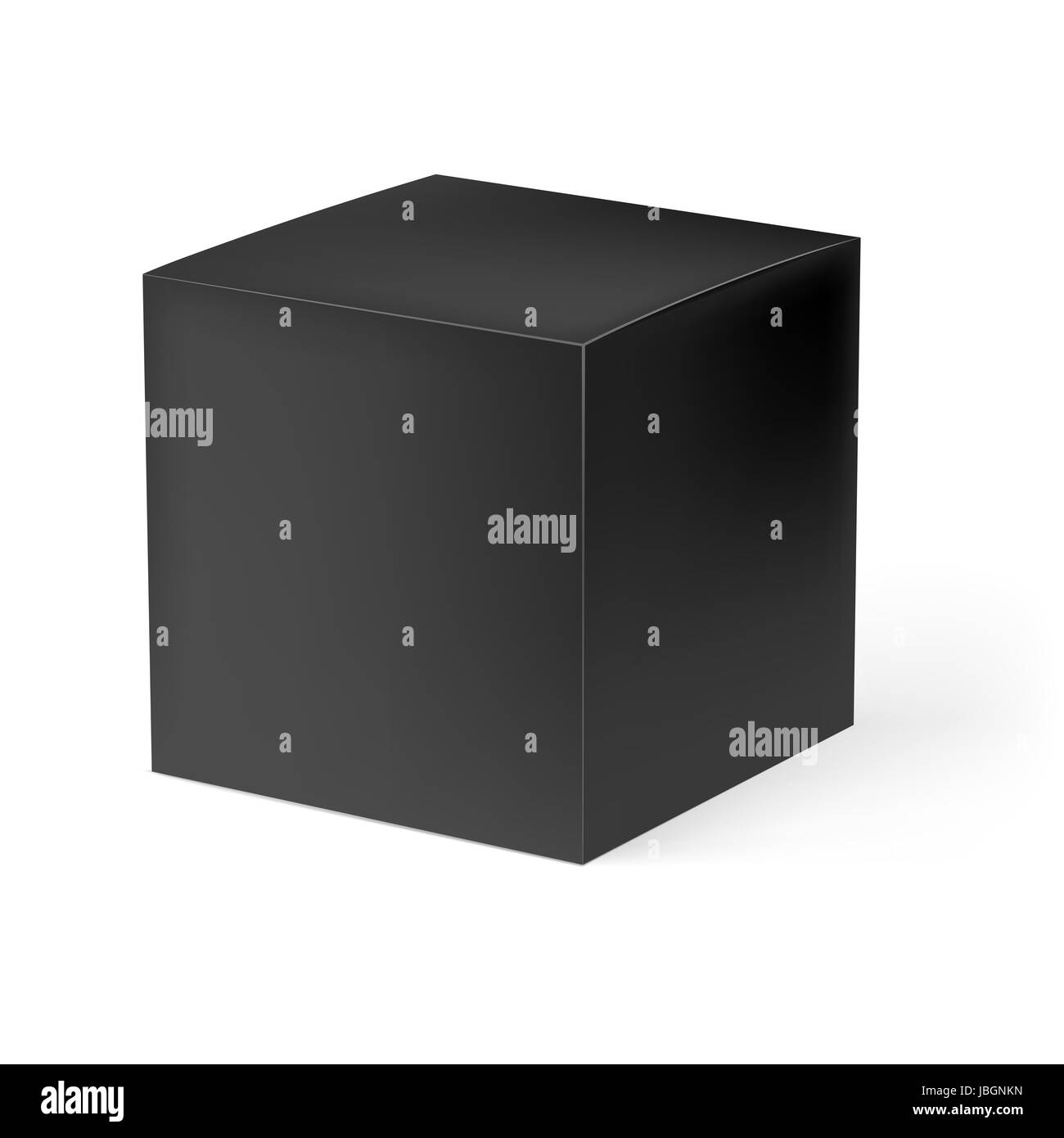 Box of merch or merchandise delivery box square cardboard box Black and ...