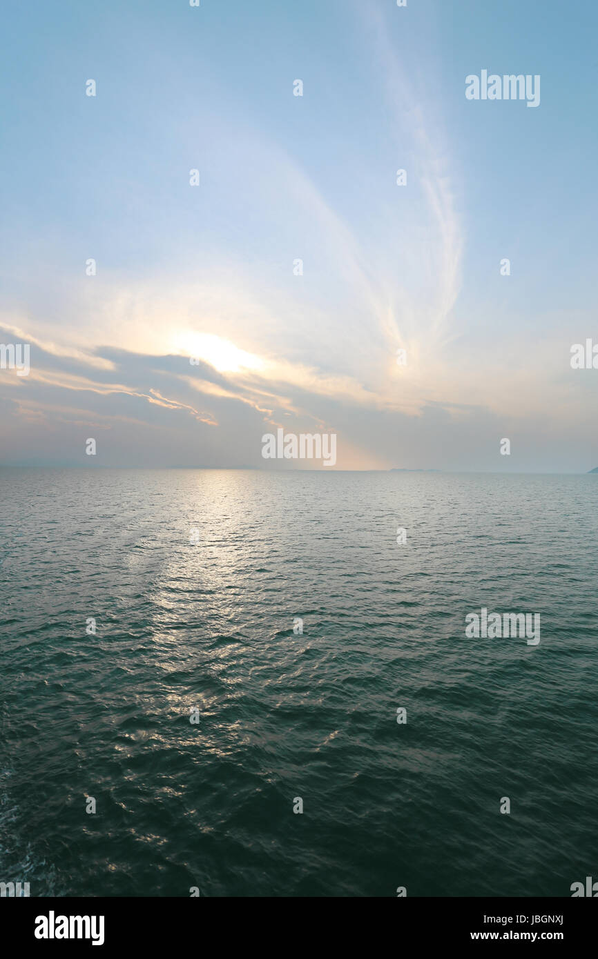 sunset over sea Stock Photo - Alamy