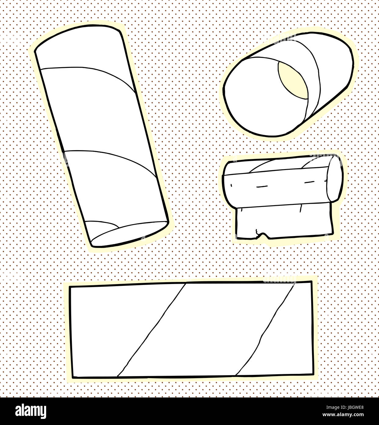 Cardboard Tube Clipart Black