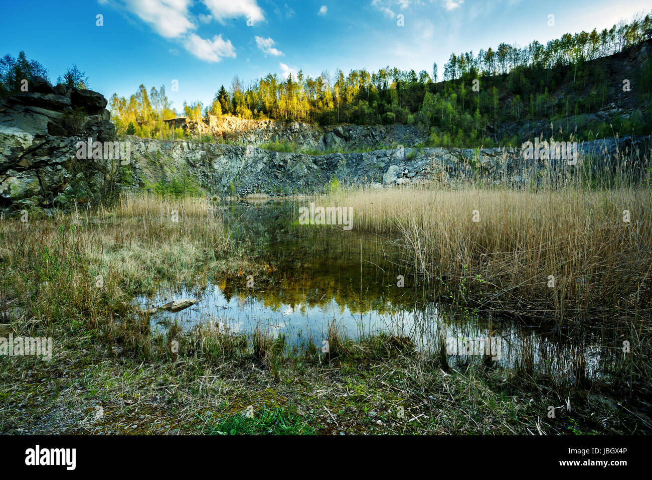 Disused Flooded Granite quarry in the Czech Republic Stock Photo - Alamy