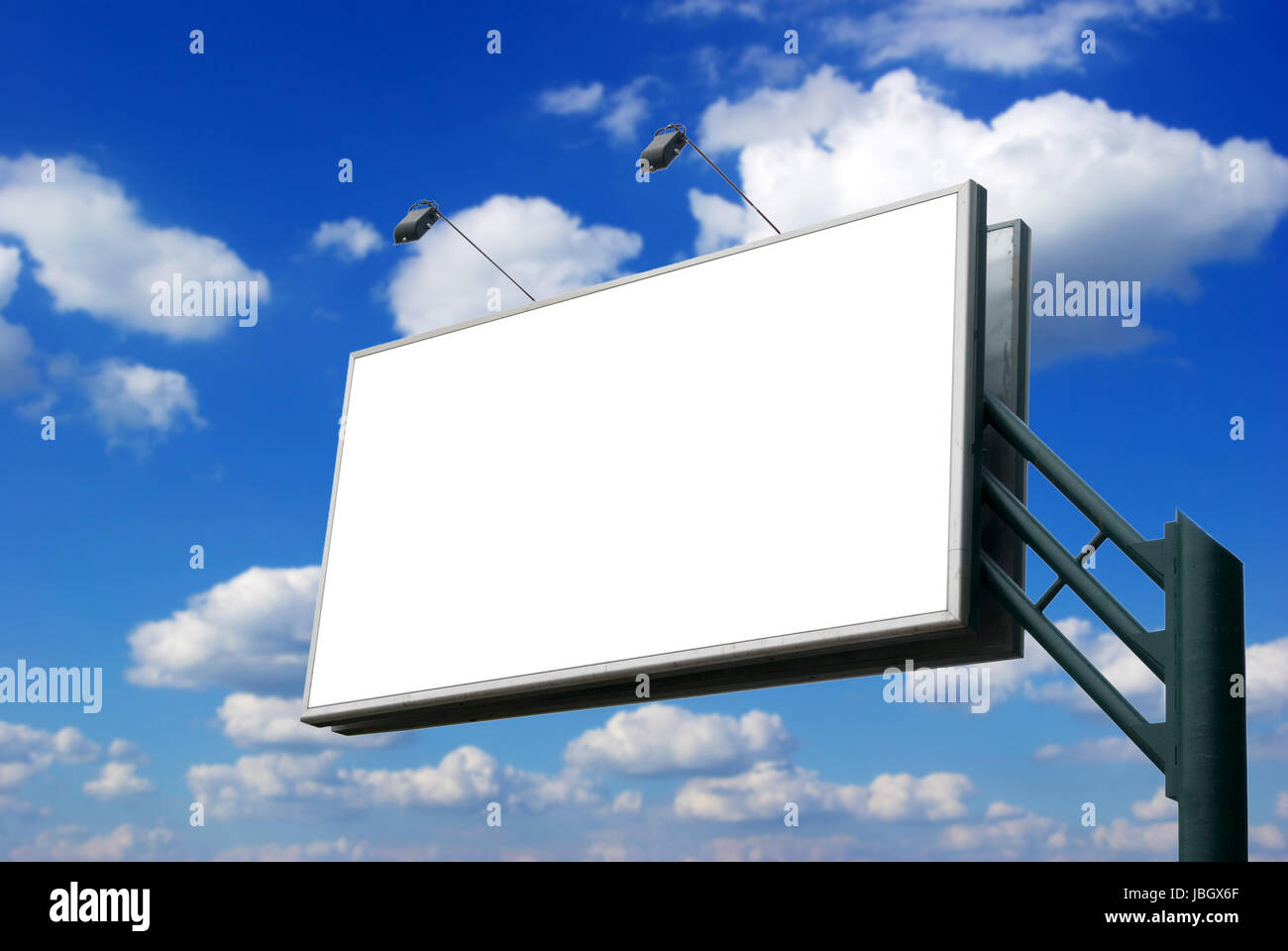 advertising billboard on sky background Stock Photo - Alamy