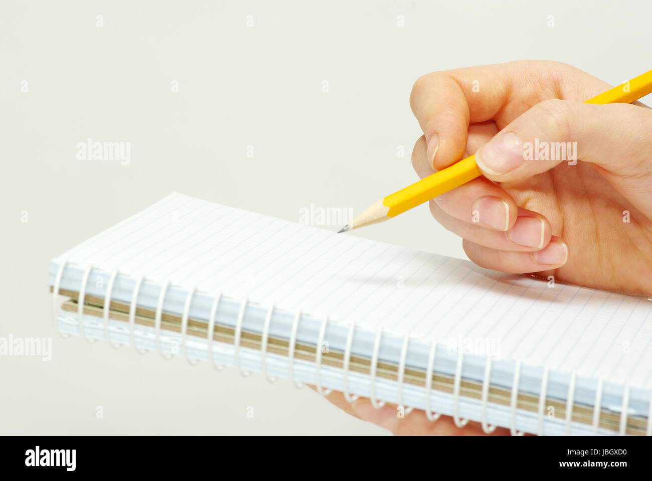 Business people taking notes isolated on white Stock Photo - Alamy